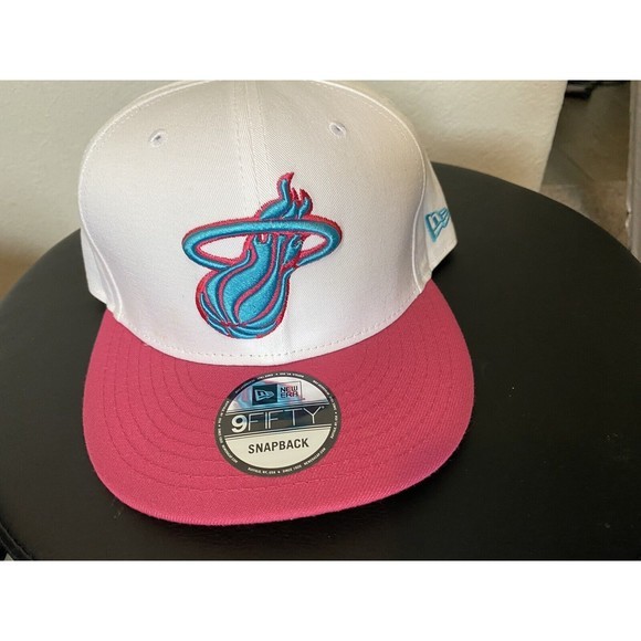 New Era | Accessories | Miami Heat Vice White Snapback Cap Hat New Era ...